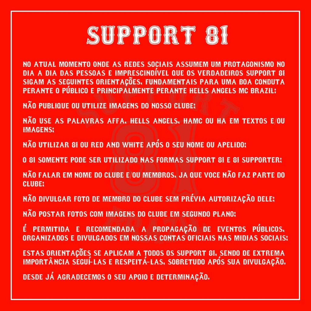 Support 81 | Hells Angels MC Brazil
